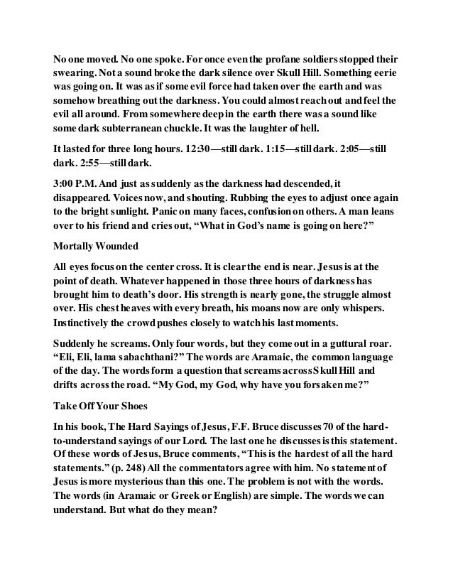 Jesus was forsaken by god