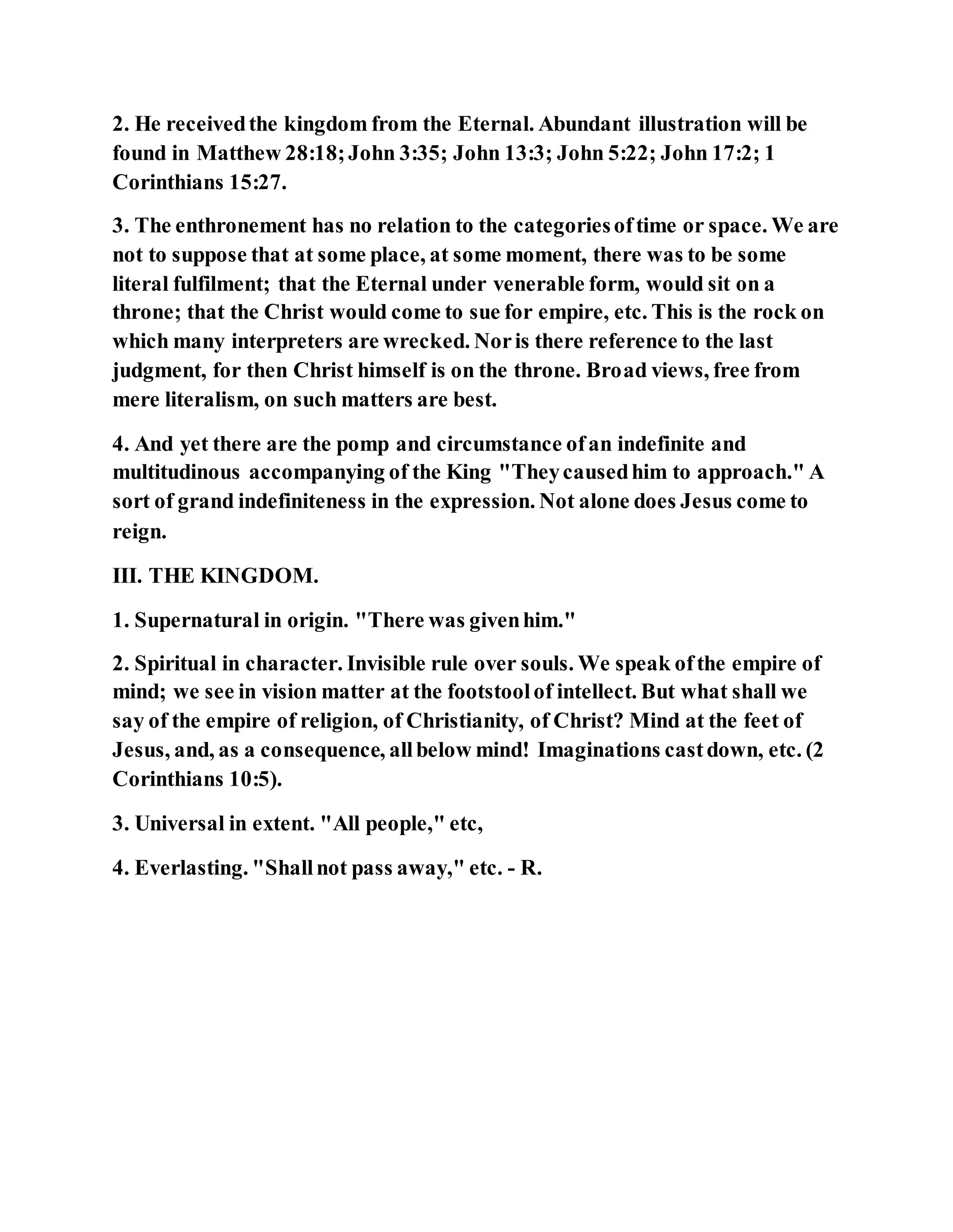 Jesus was given everlasting dominion | DOCX