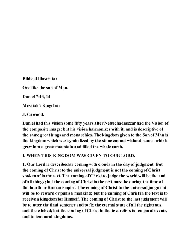 Jesus was given everlasting dominion | PDF