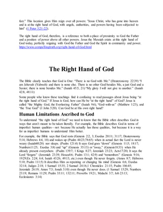 Jesus was god's right hand | PDF