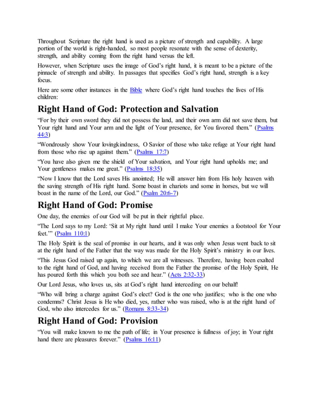 Jesus was god's right hand | PDF