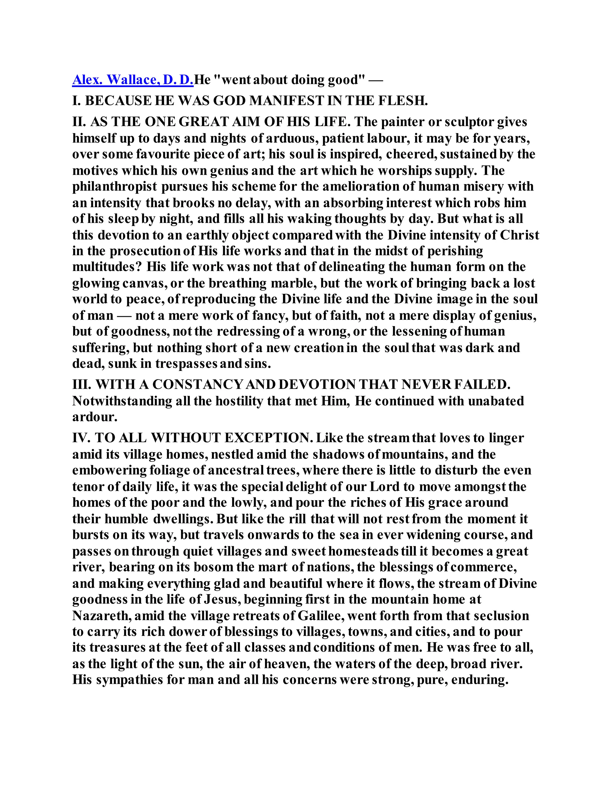 Jesus was going about doing good | PDF