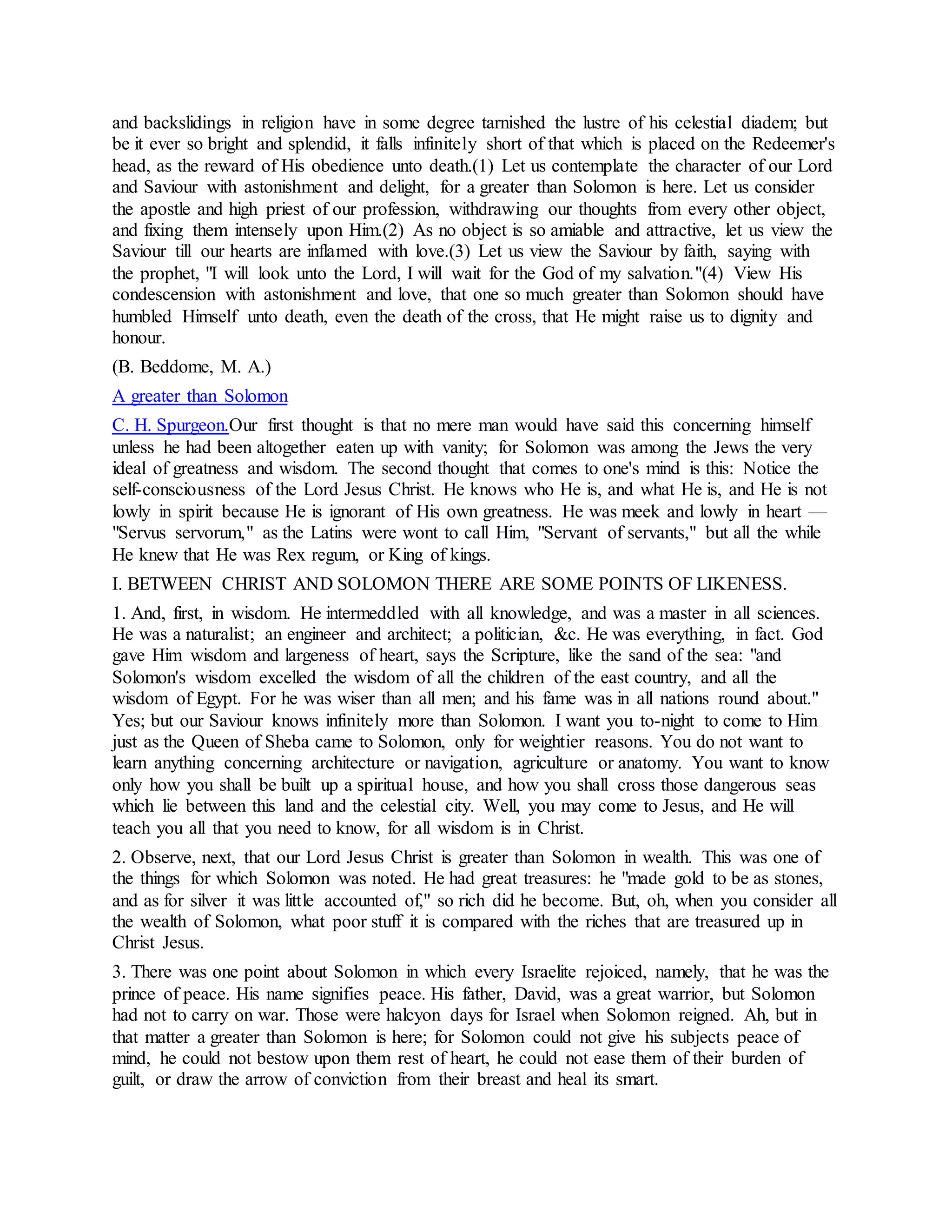 Jesus was greater than solomon | DOCX