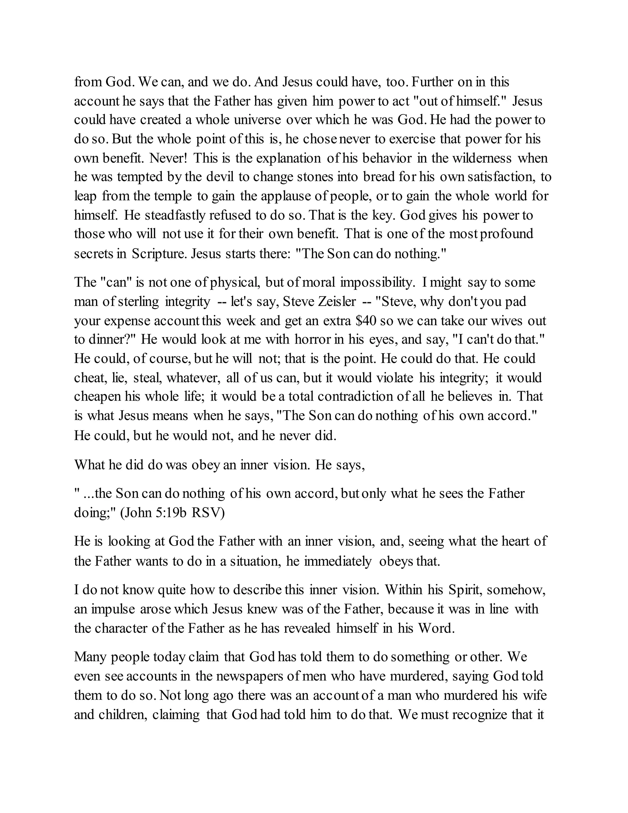 Jesus was helpless without the father | DOCX