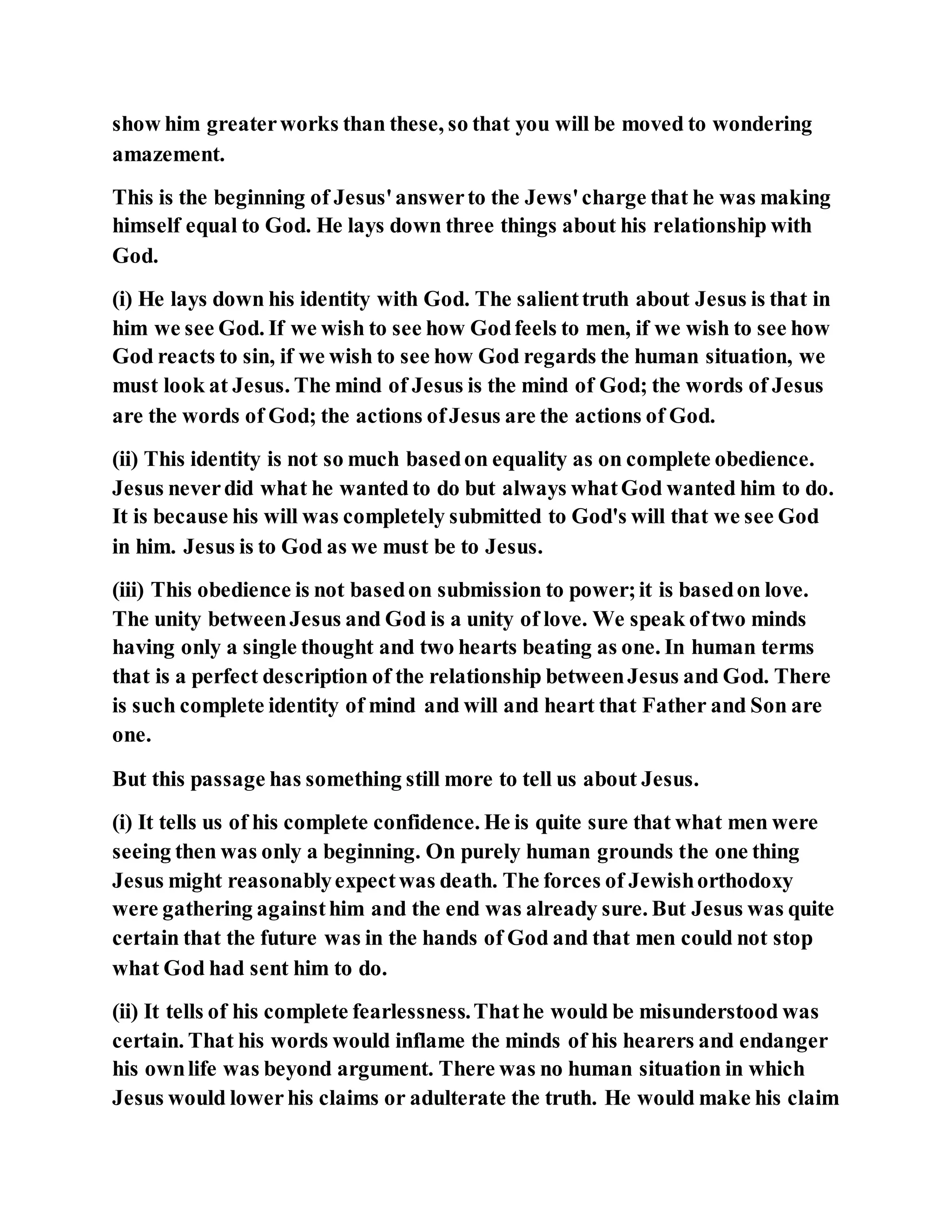 Jesus was helpless without the father | DOCX