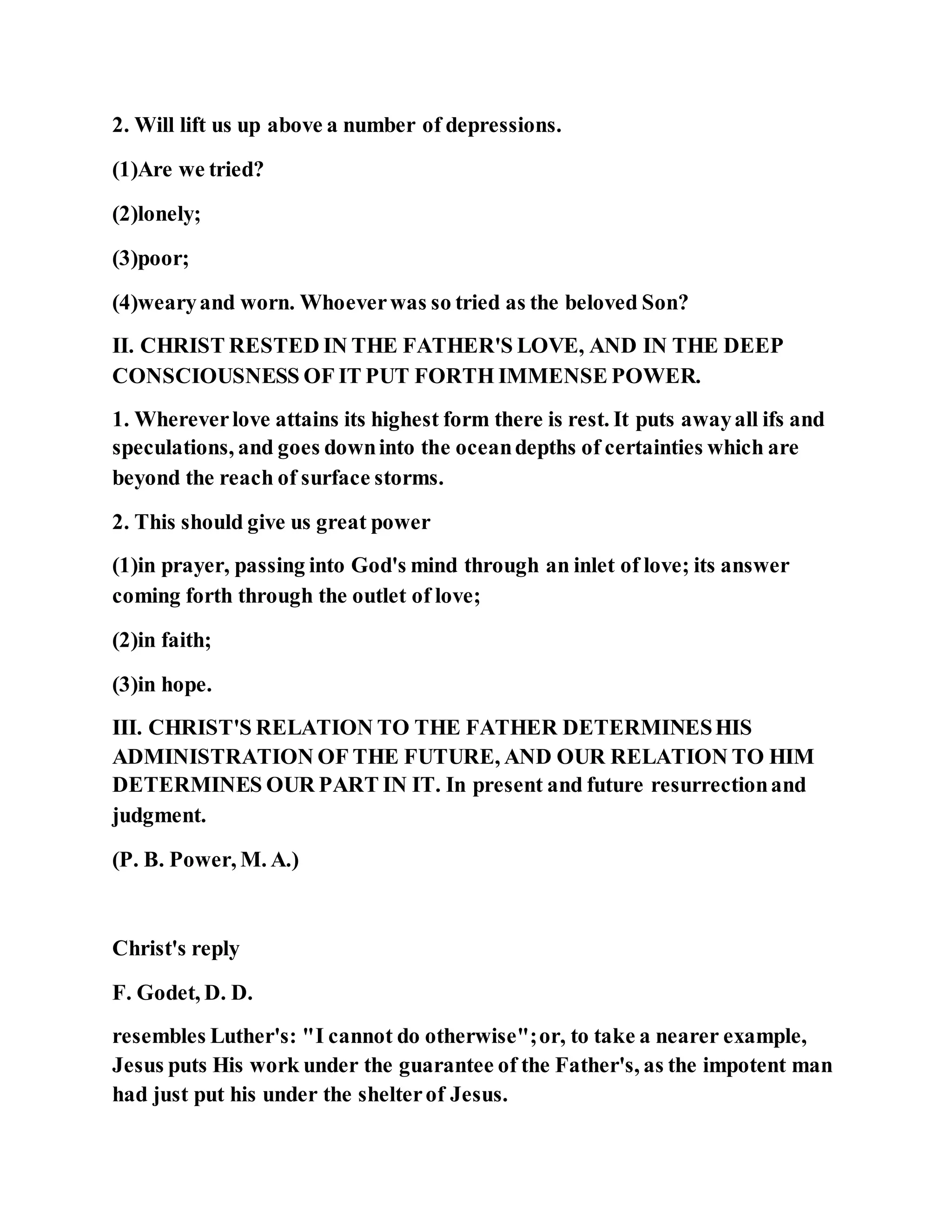 Jesus was helpless without the father | DOCX