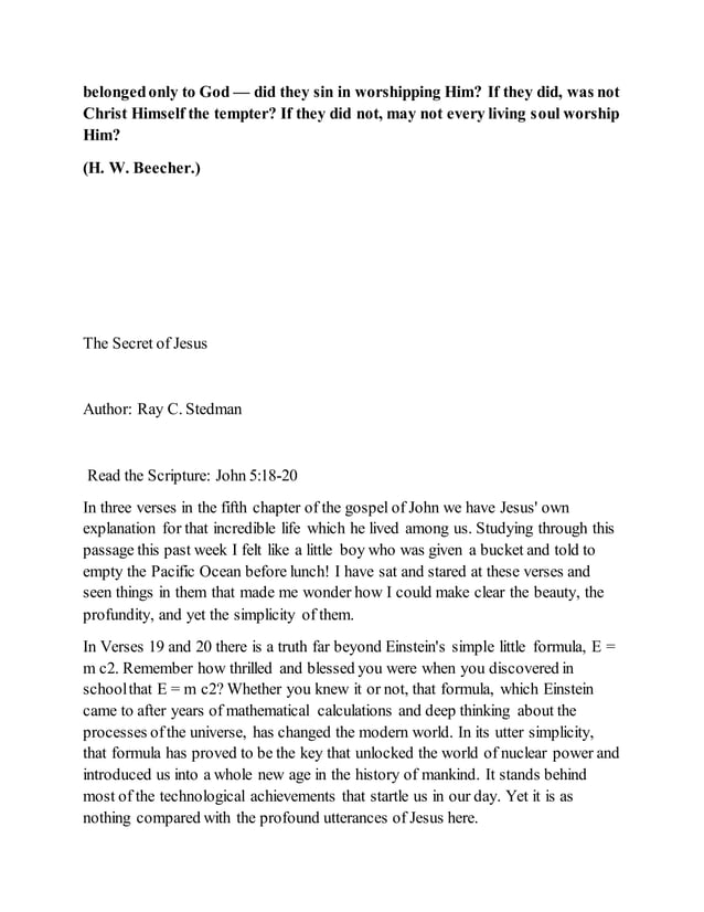 Jesus was helpless without the father | DOCX