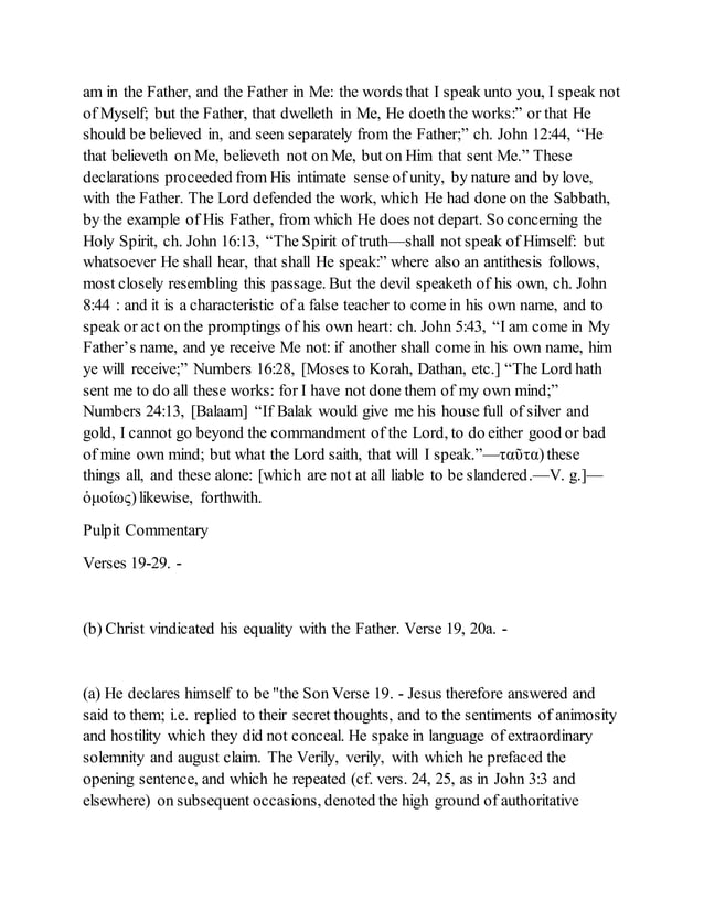 Jesus was helpless without the father | DOCX