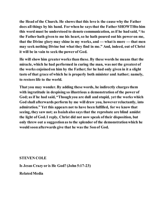 Jesus was helpless without the father | DOCX