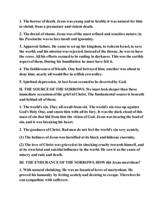 Jesus was in agony in gethsemane | DOCX