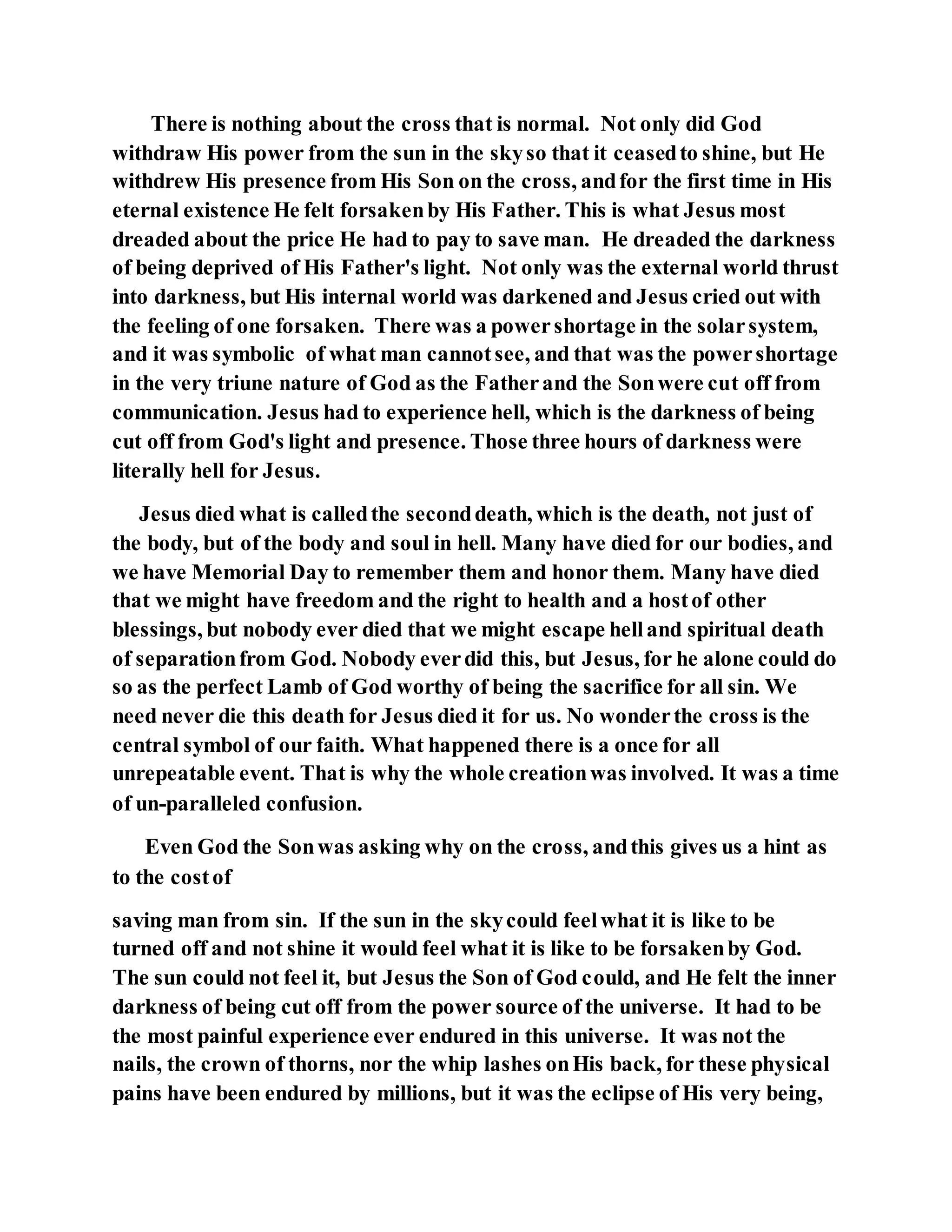 Jesus was in hell taking our place | DOCX