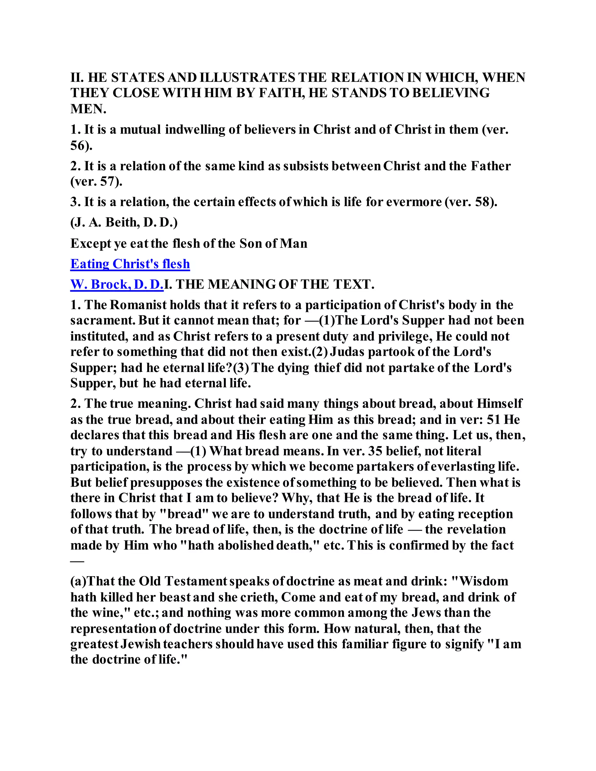 Jesus was insisting we eat his flesh and drink his blood | DOCX