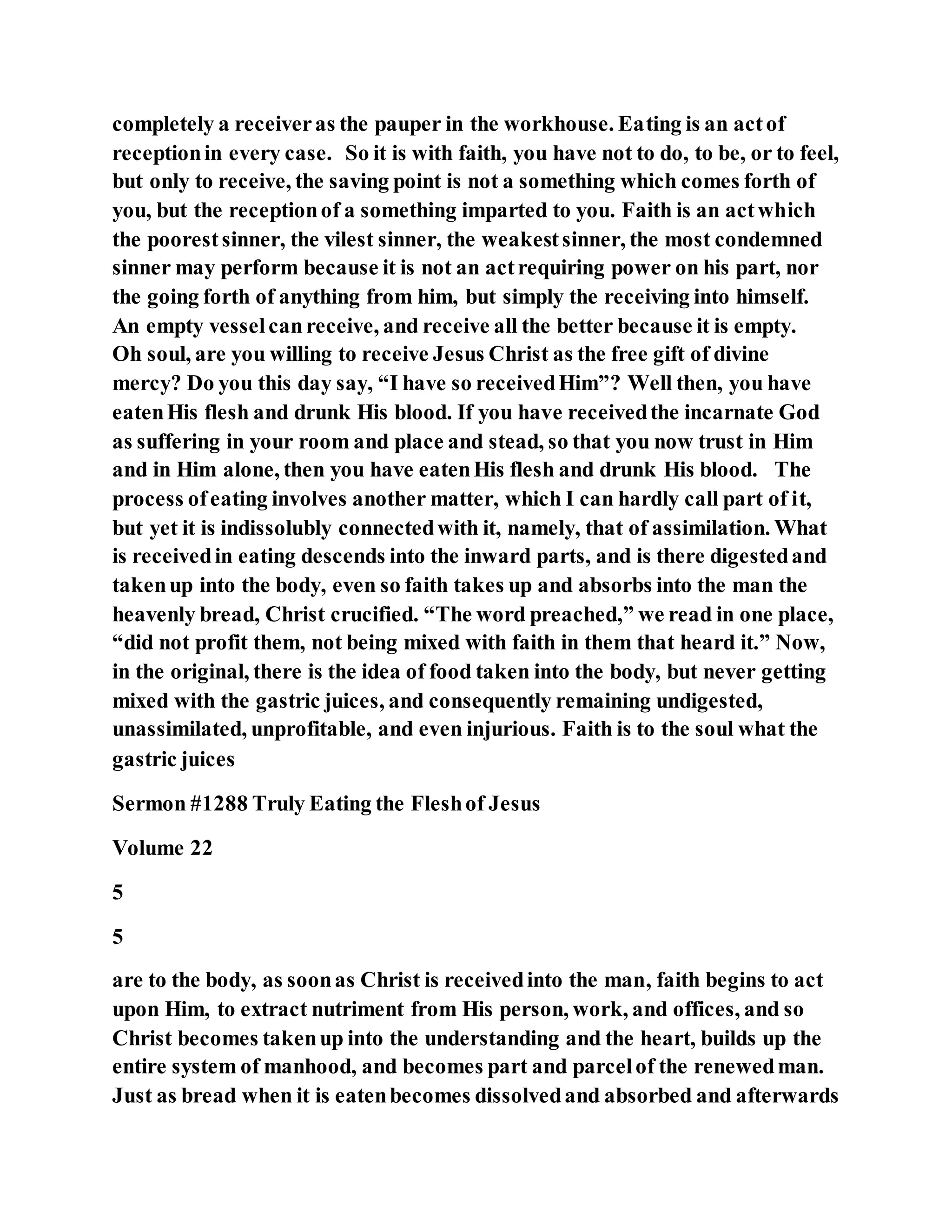 Jesus was insisting we eat his flesh and drink his blood | DOCX