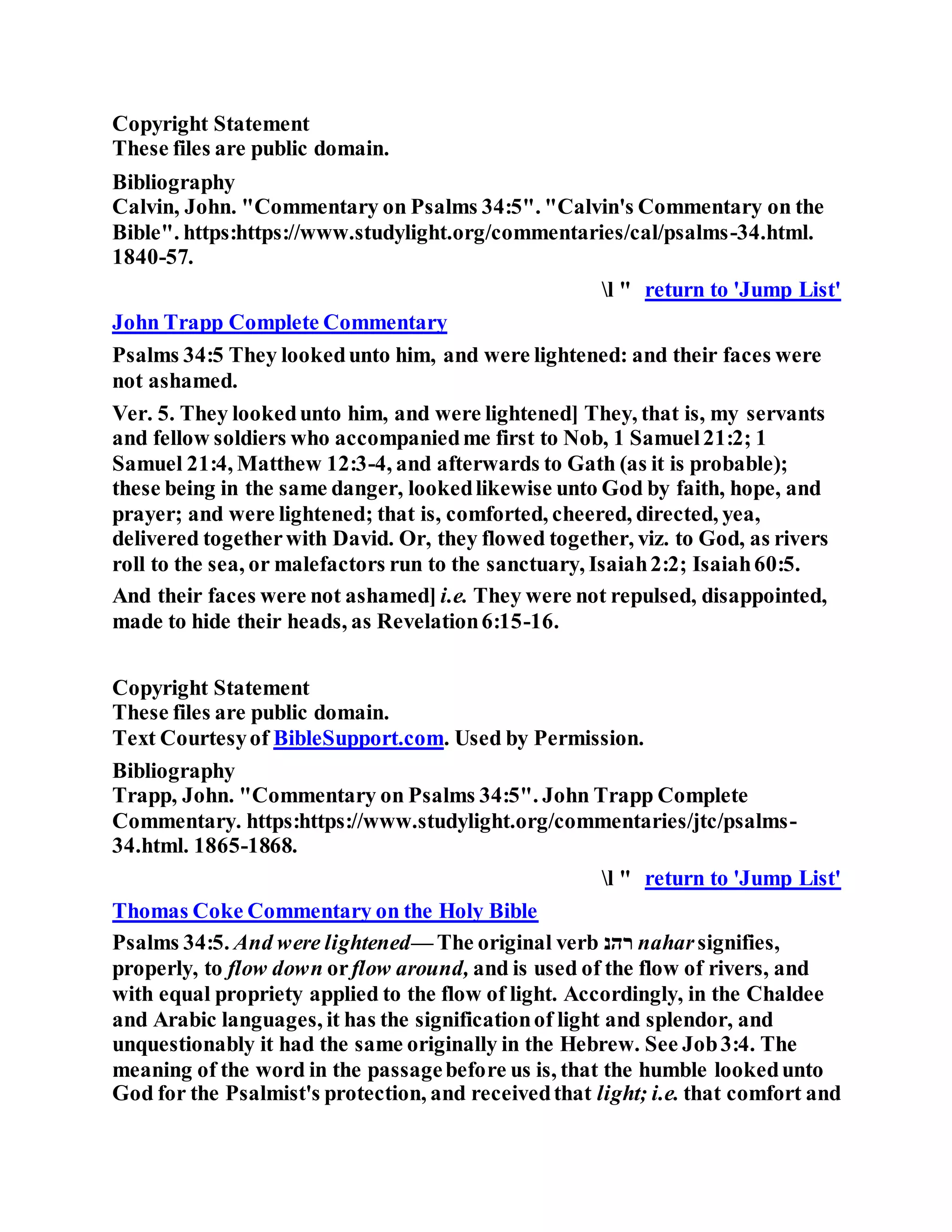 Jesus was looked at and they are radiant | DOCX