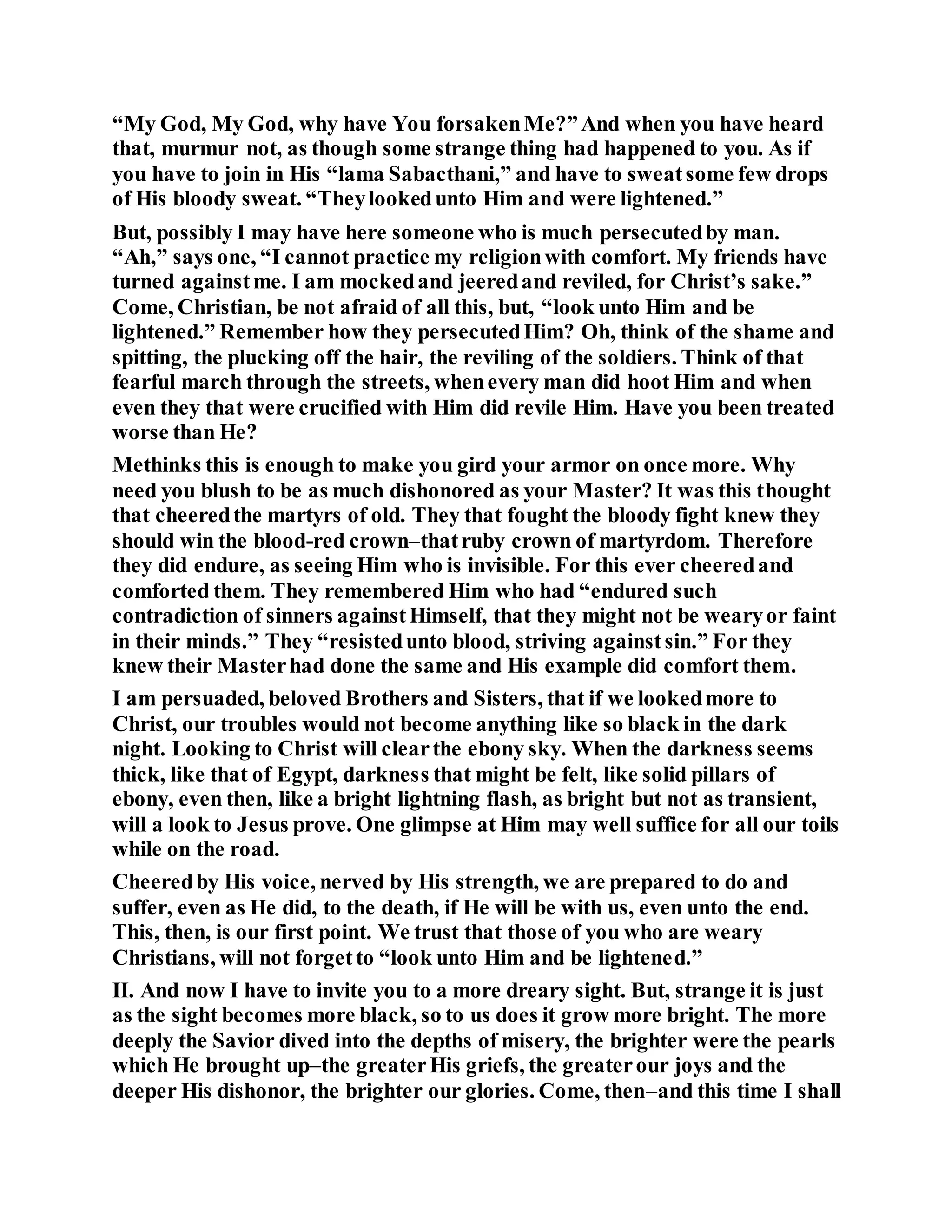 Jesus was looked at and they are radiant | DOCX