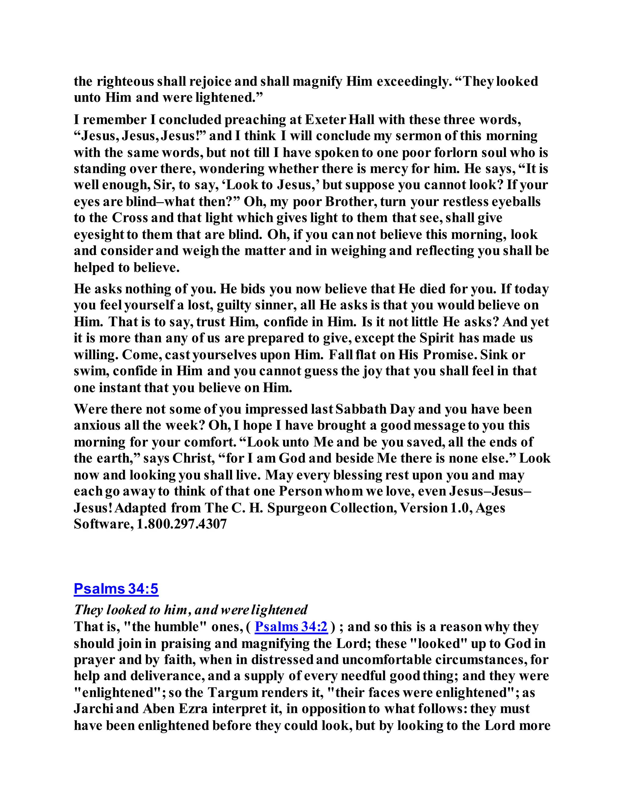 Jesus was looked at and they are radiant | DOCX