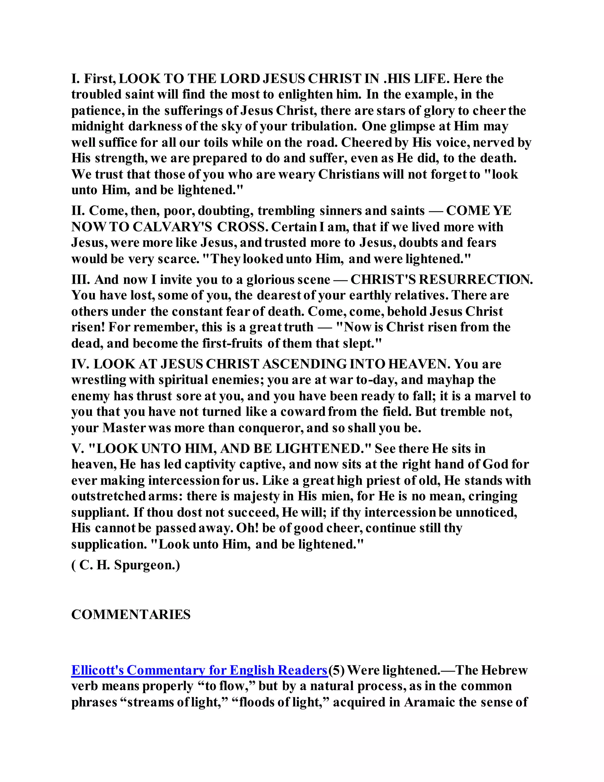 Jesus was looked at and they are radiant | DOCX