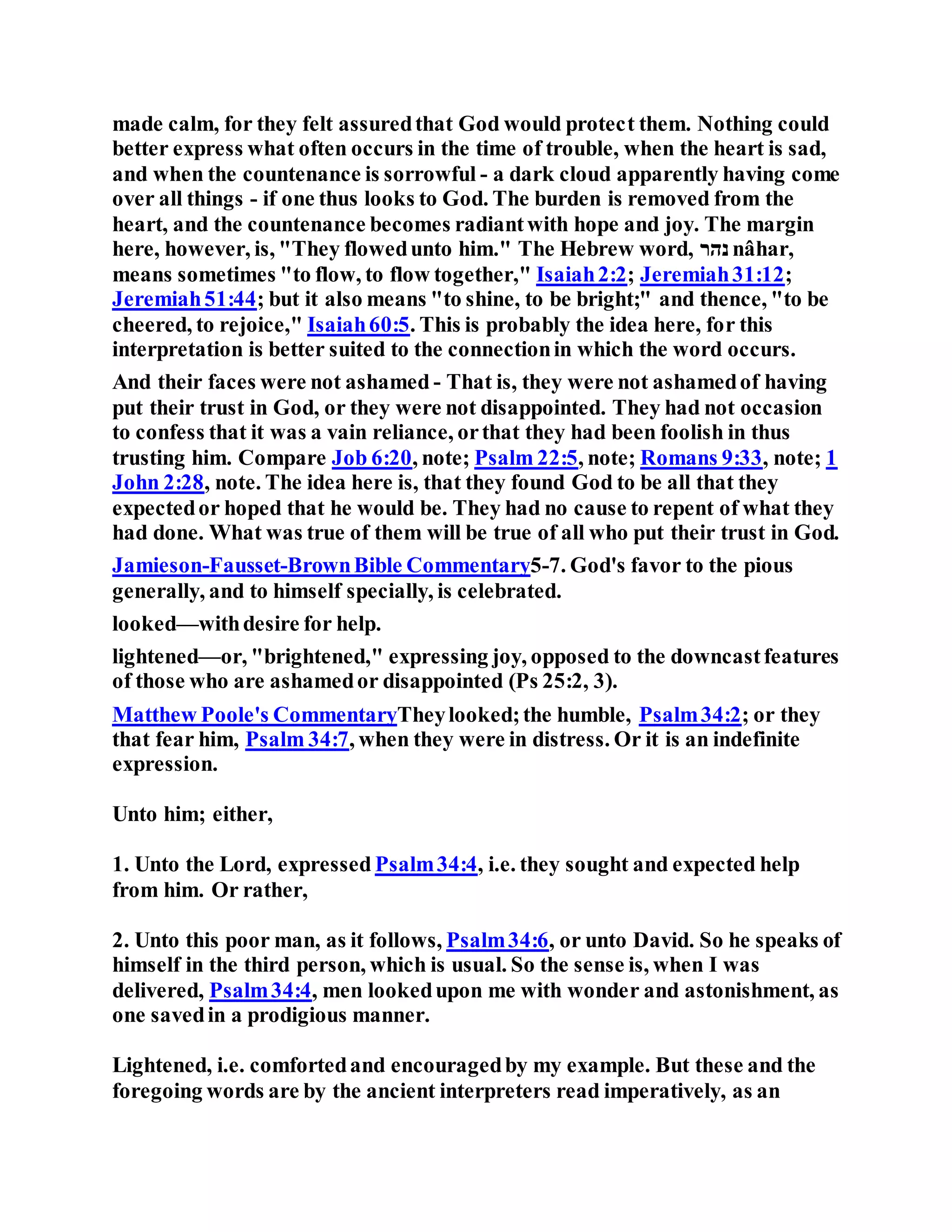 Jesus was looked at and they are radiant | DOCX