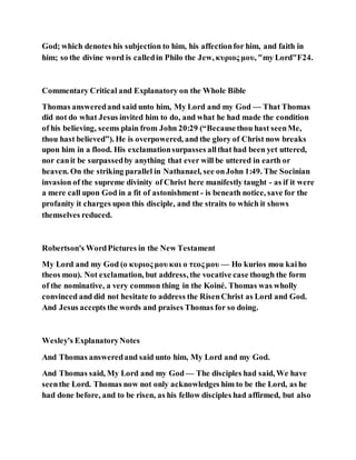 Jesus was lord and god | DOCX