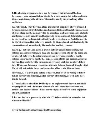 Jesus was our forerunner | DOCX