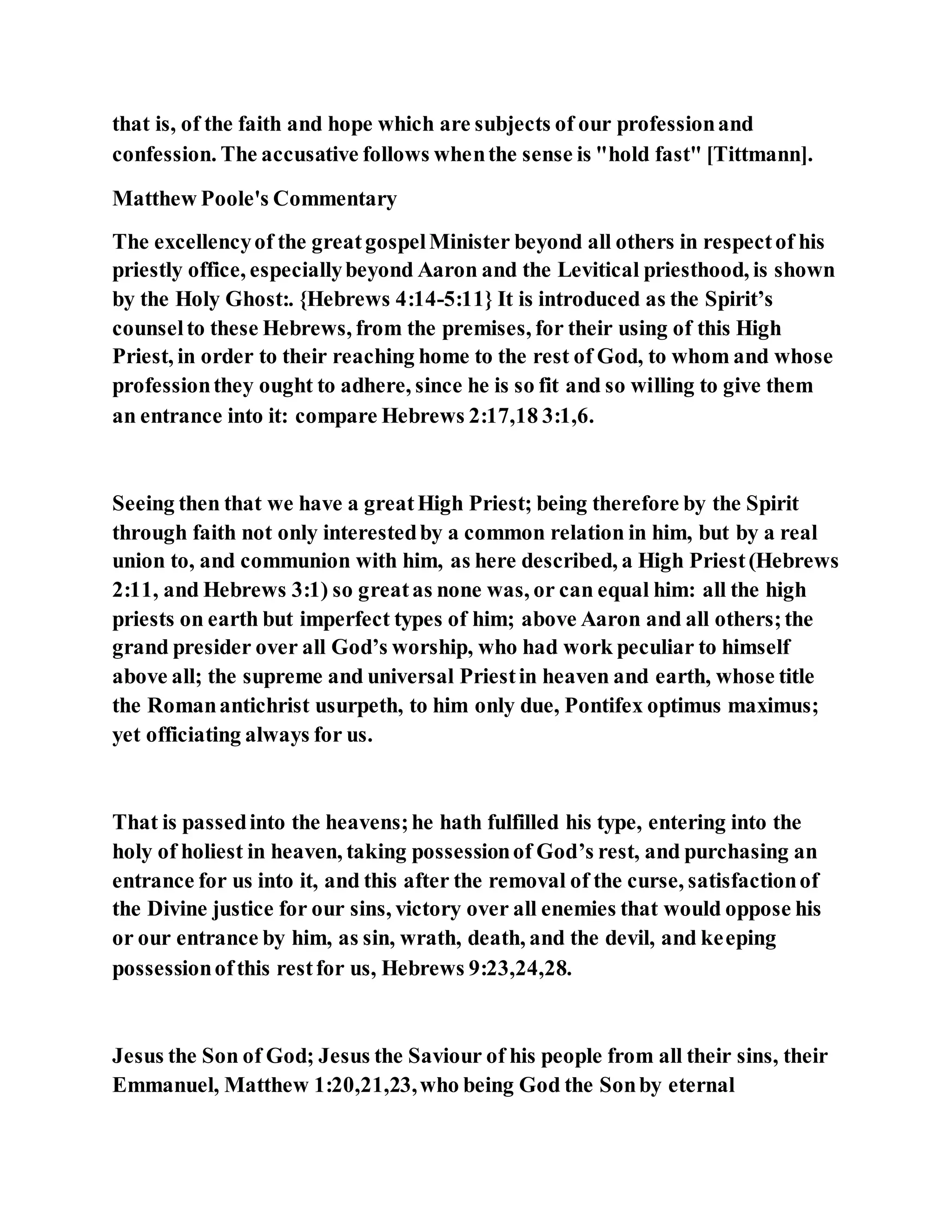 Jesus was our great high priest | PDF