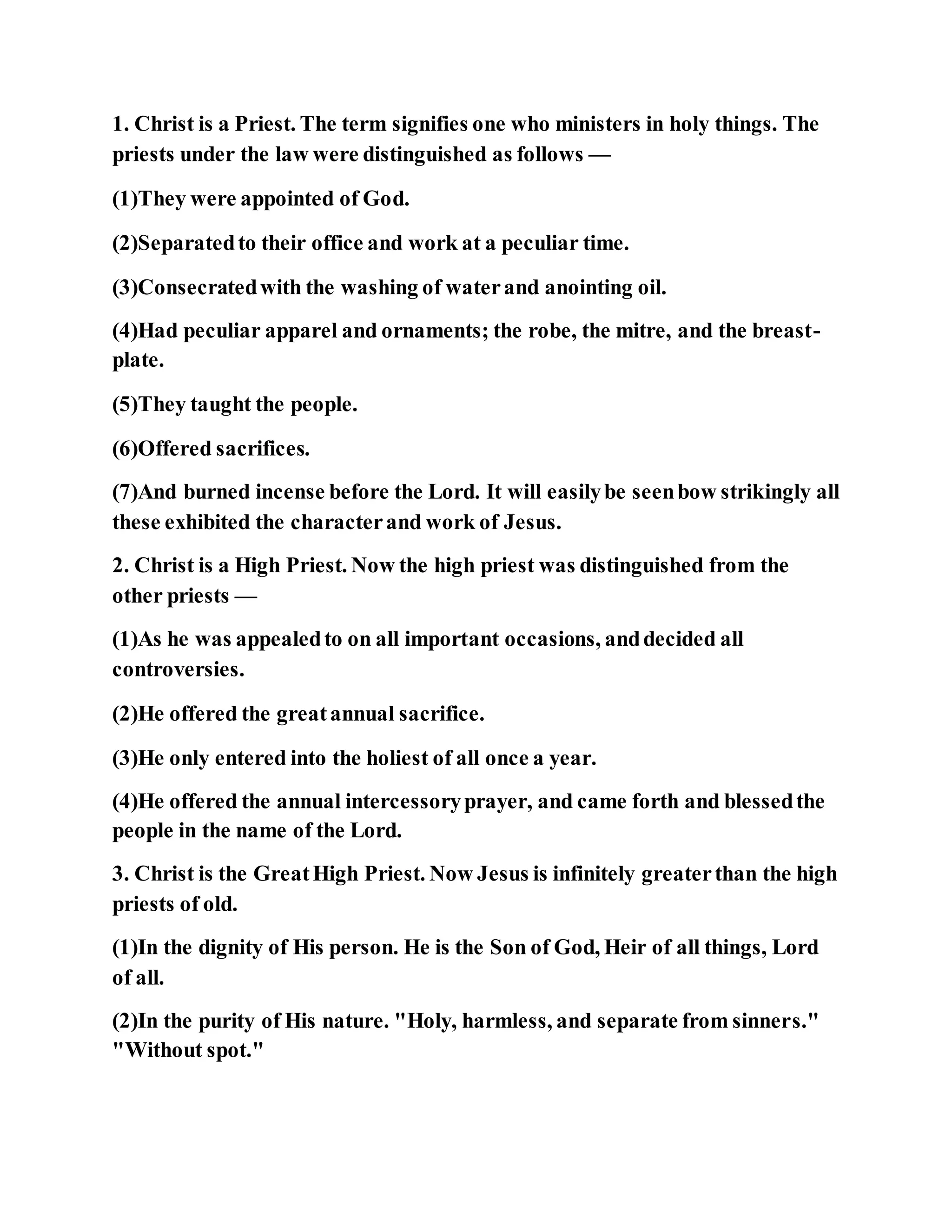 Jesus was our great high priest | PDF