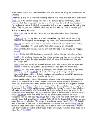 Jesus was our rock of refuge | DOCX
