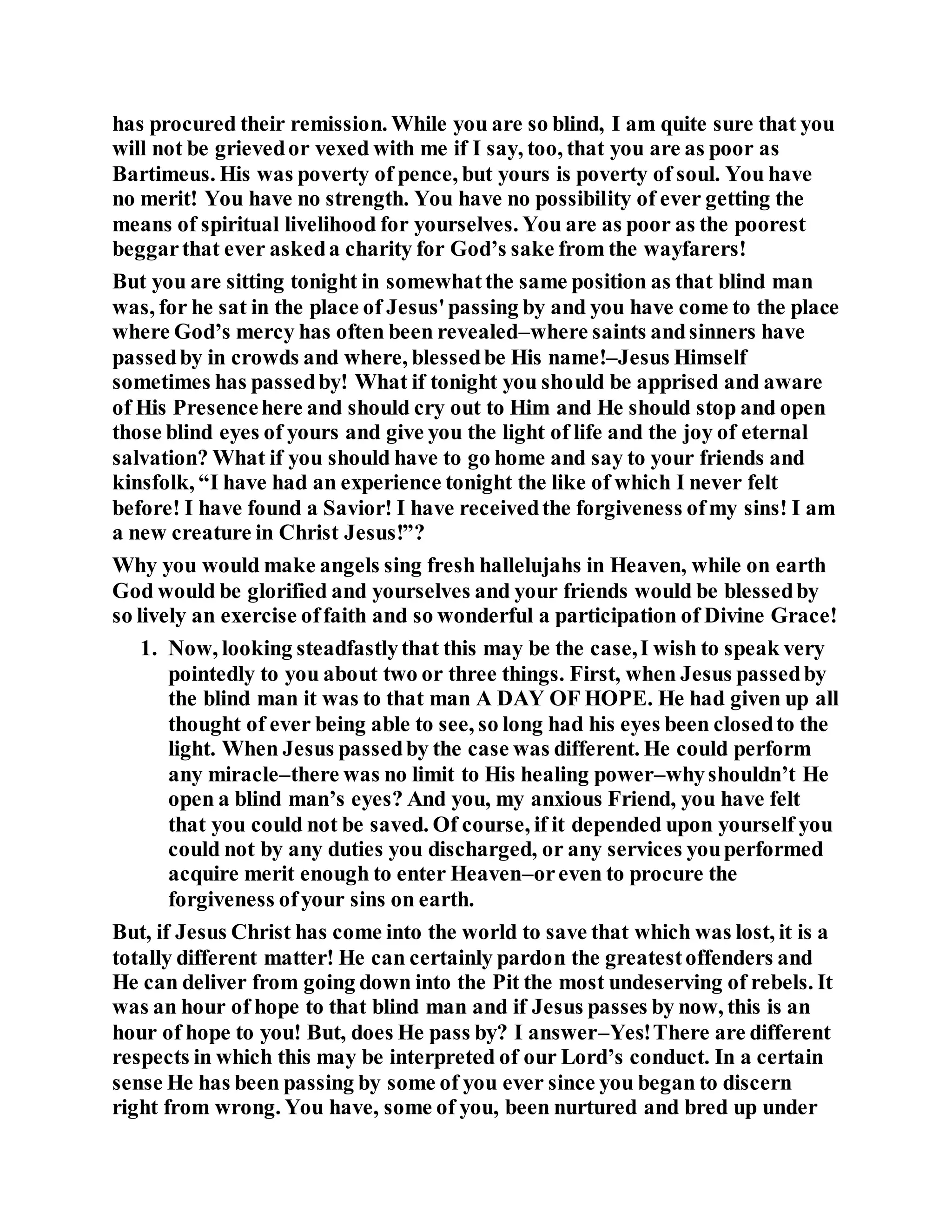 Jesus was passing by | DOCX