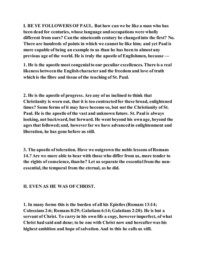 Jesus was paul's example | PDF