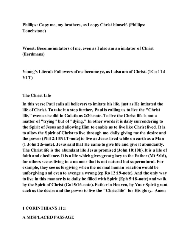 Jesus was paul's example | PDF