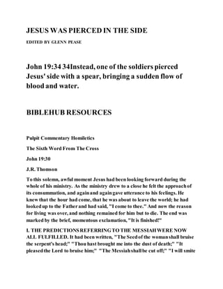 Jesus was pierced in the side | DOCX