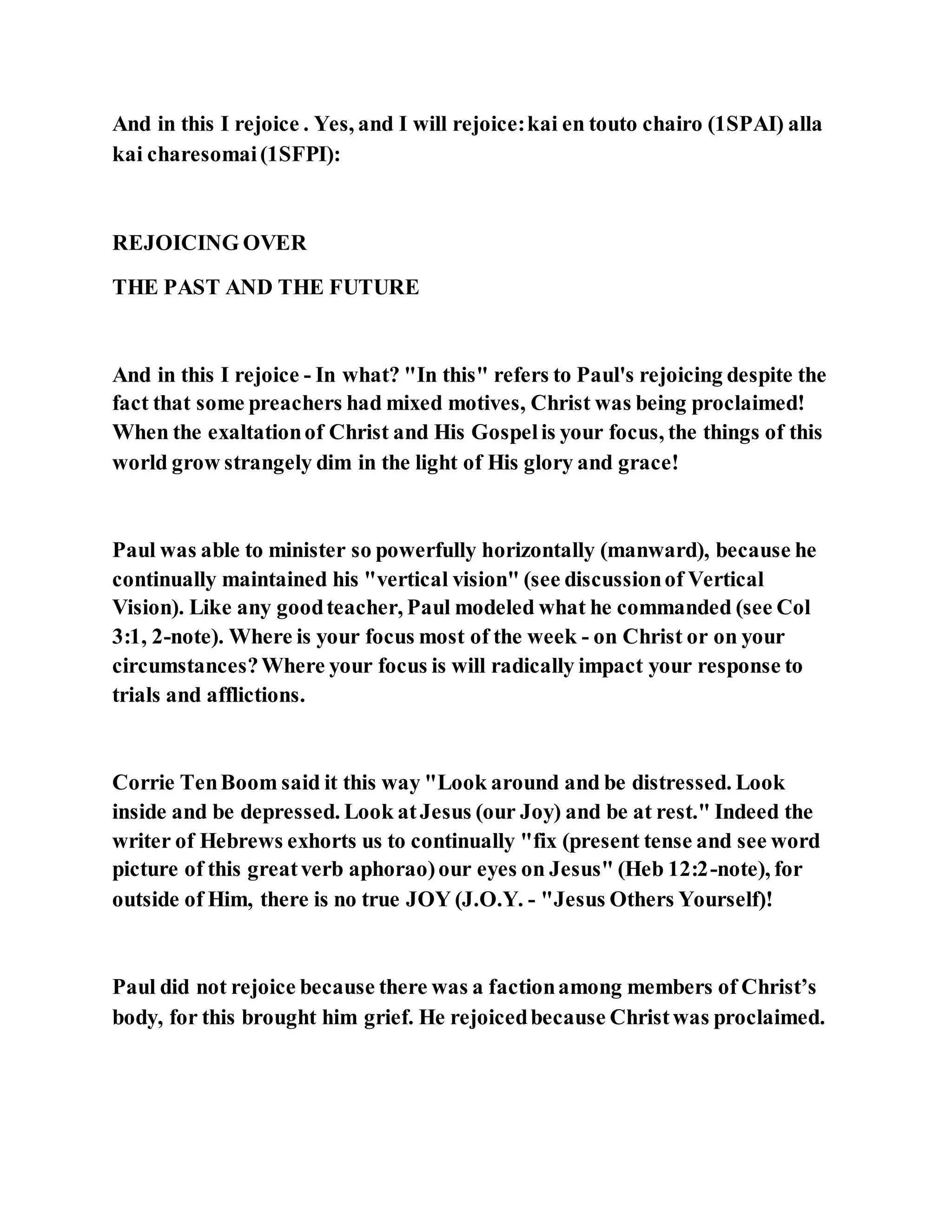 Jesus was preached and paul rejoiced | DOCX