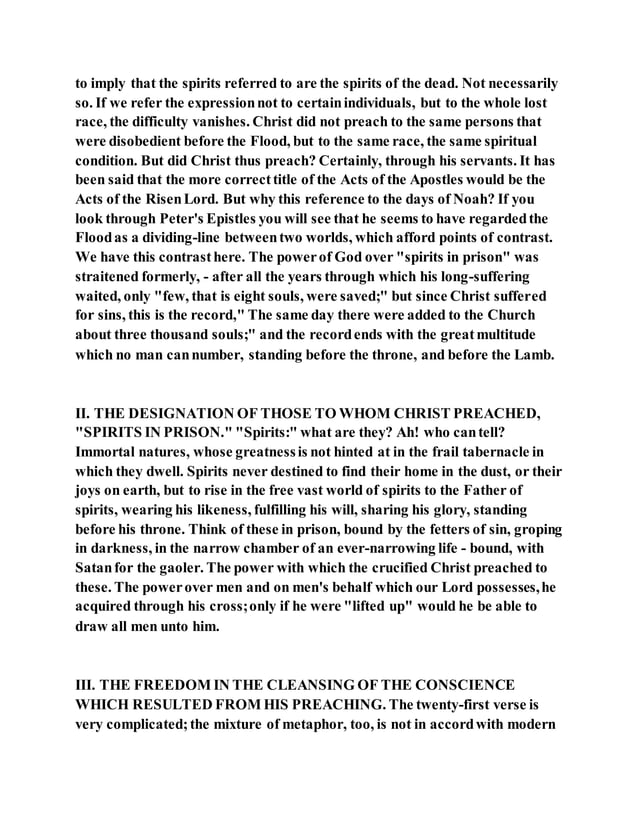 Jesus was preaching to the spirits in prison | PDF