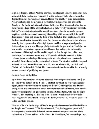 Jesus was preaching to the spirits in prison | DOCX