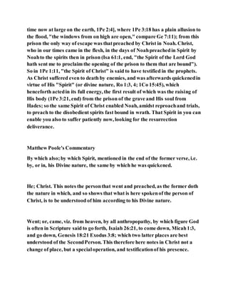 Jesus was preaching to the spirits in prison | DOCX