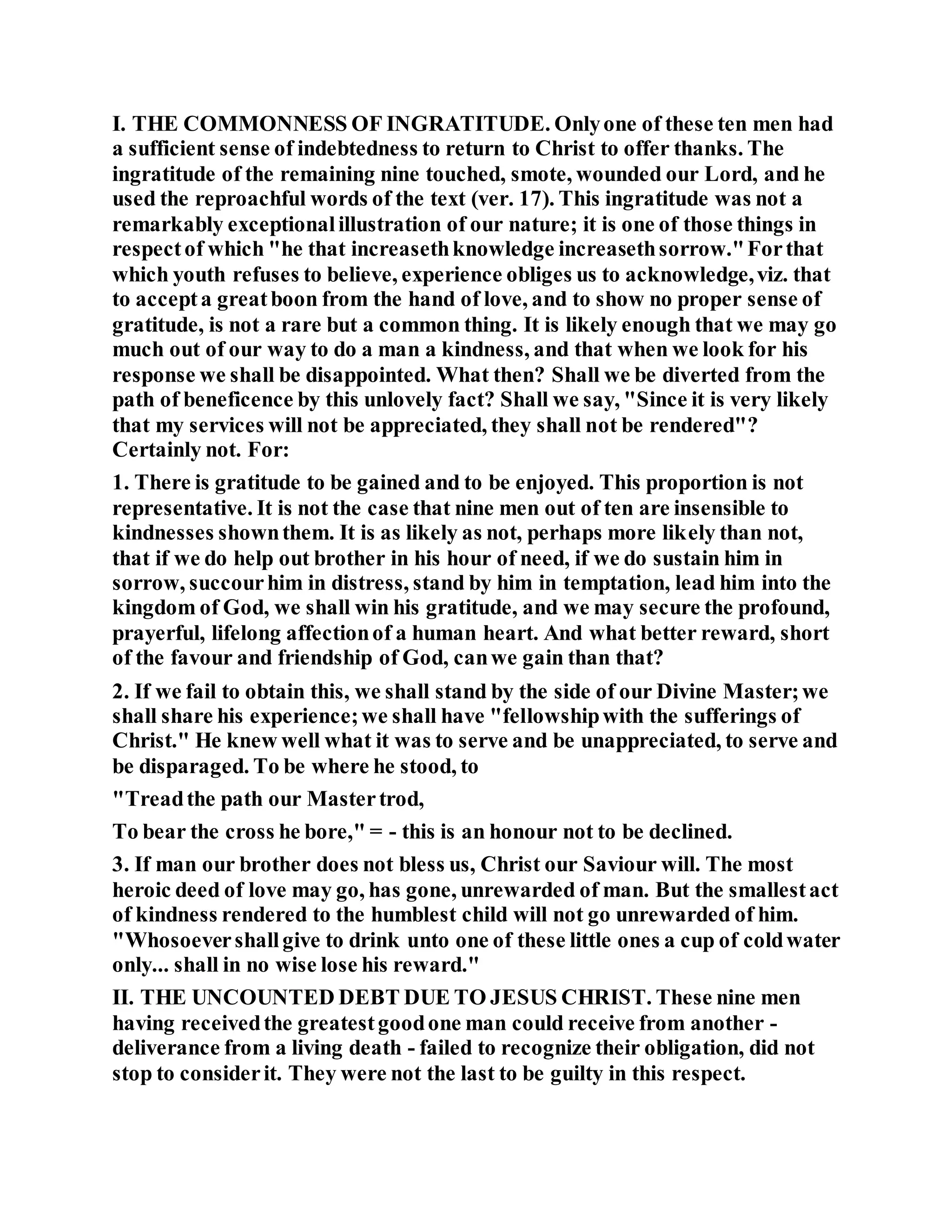 Jesus was puzzled by thanklessness | PDF