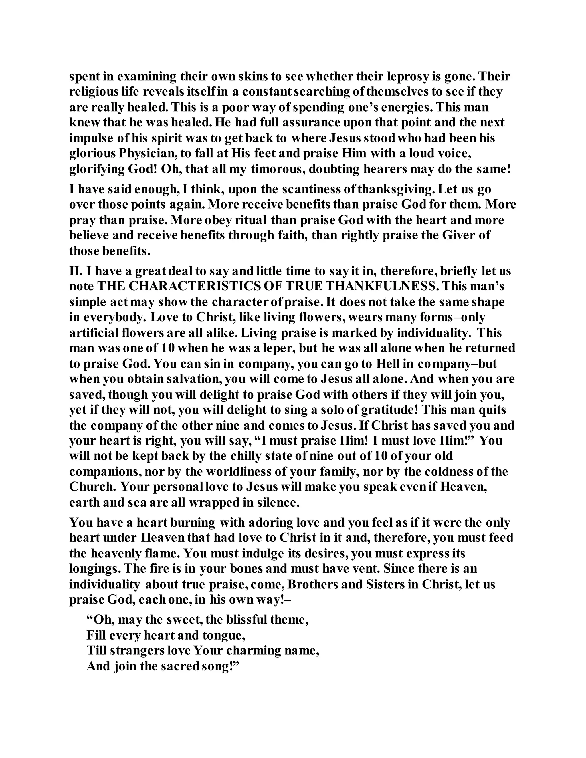 Jesus was puzzled by thanklessness | PDF