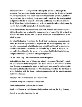 Jesus was raised on the third day | PDF