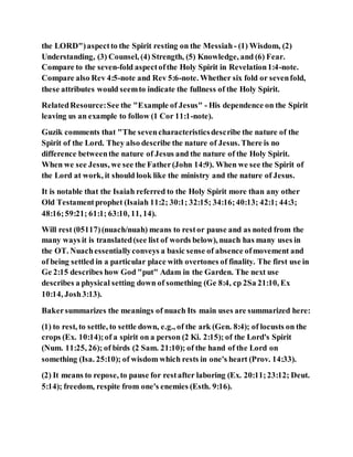 Jesus was rested on by the holy spirit | DOCX
