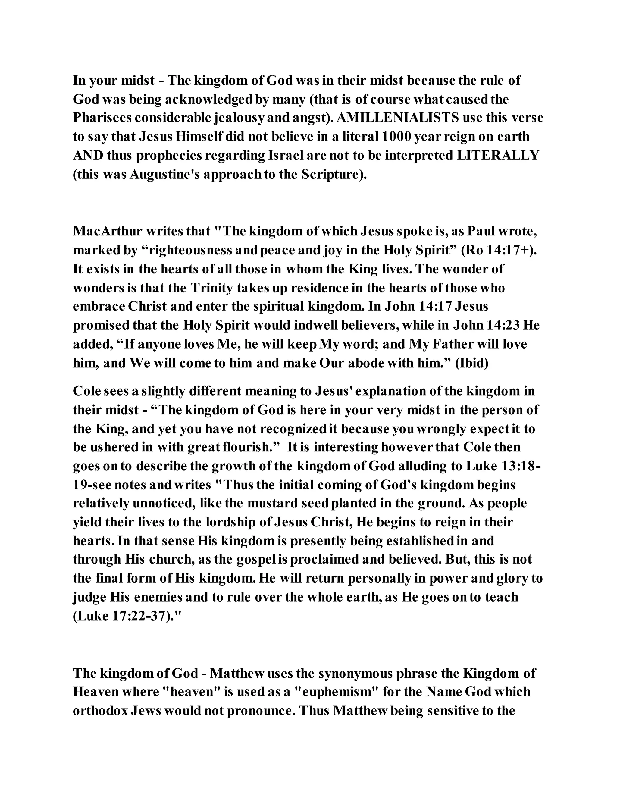 Jesus was saying god's kingdom is within | PDF