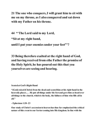 Jesus was seated at the right hand of god | DOCX