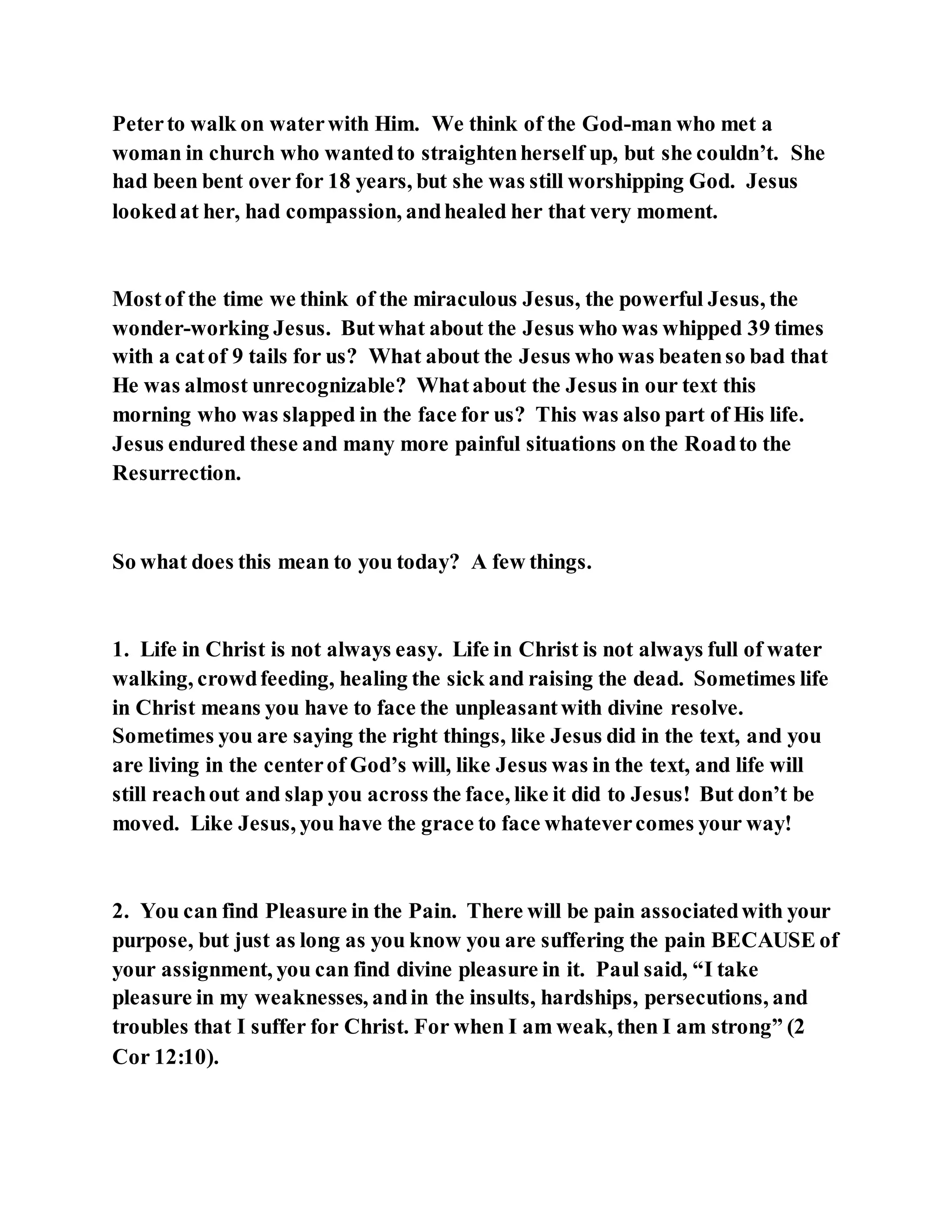 Jesus was slapped in the face | DOCX