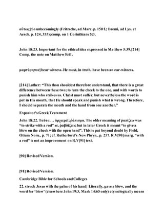 Jesus was slapped in the face | DOCX