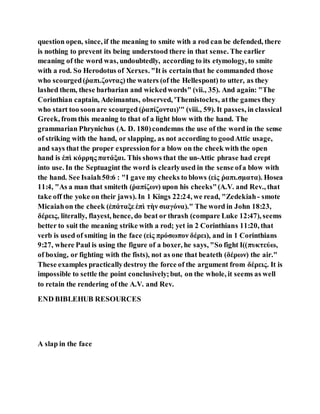 Jesus was slapped in the face | DOCX