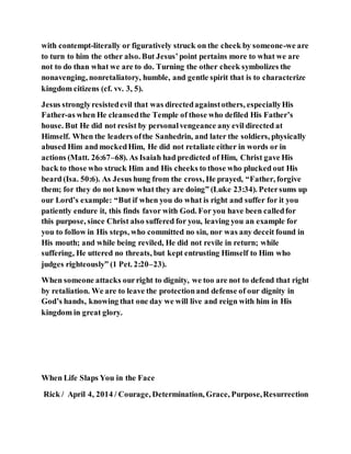 Jesus was slapped in the face | DOCX