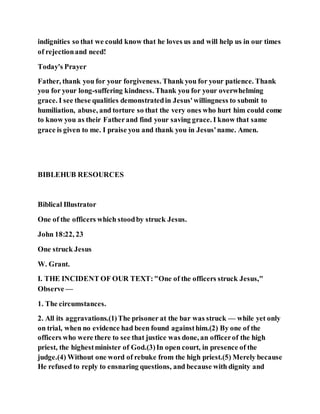 Jesus was slapped in the face | DOCX