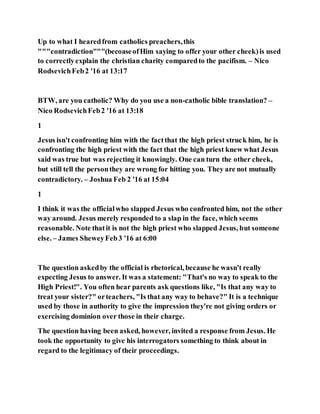 Jesus was slapped in the face | DOCX