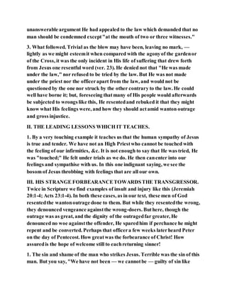 Jesus was slapped in the face | DOCX