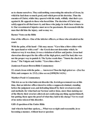 Jesus was slapped in the face | DOCX