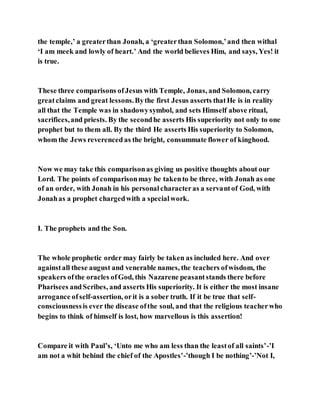 Jesus was something greater than jonah | DOCX